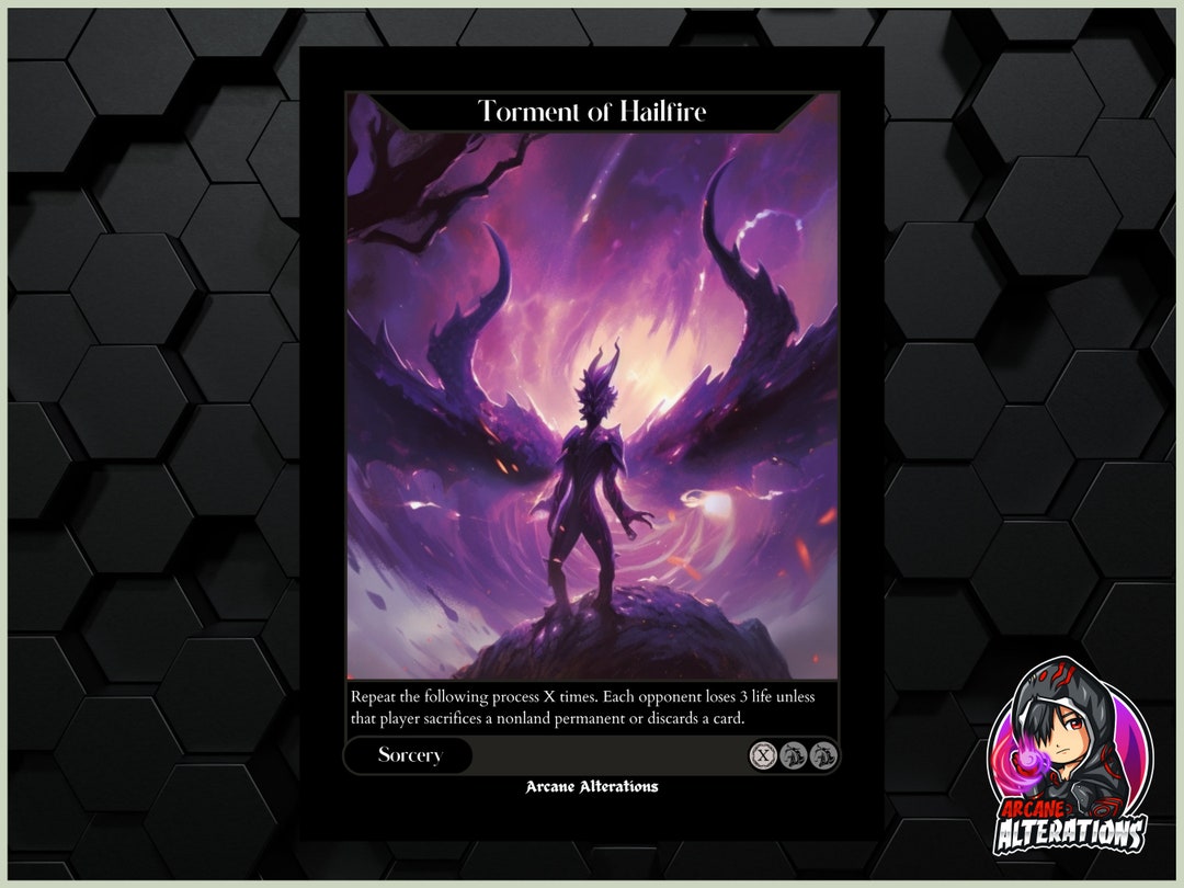 Torment of Hailfire - Full Art Custom Card - Etsy