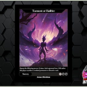 Torment of Hailfire - Full Art Custom Card - Etsy