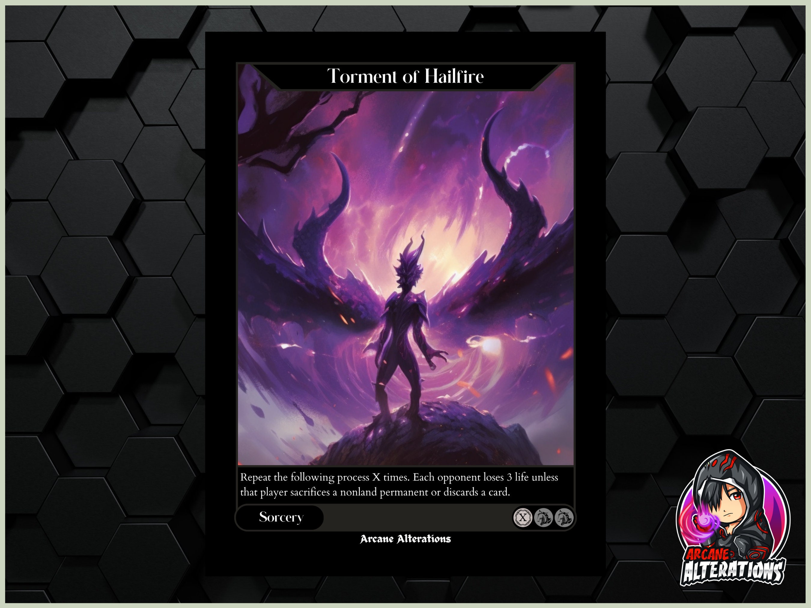 Torment of Hailfire Full Art Custom Card - Etsy