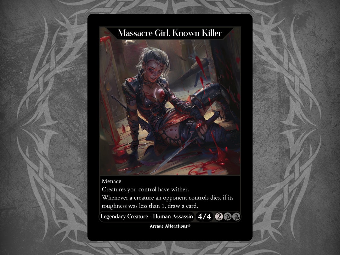 Massacre Girl, Known Killer - Full Art Custom Card - Etsy