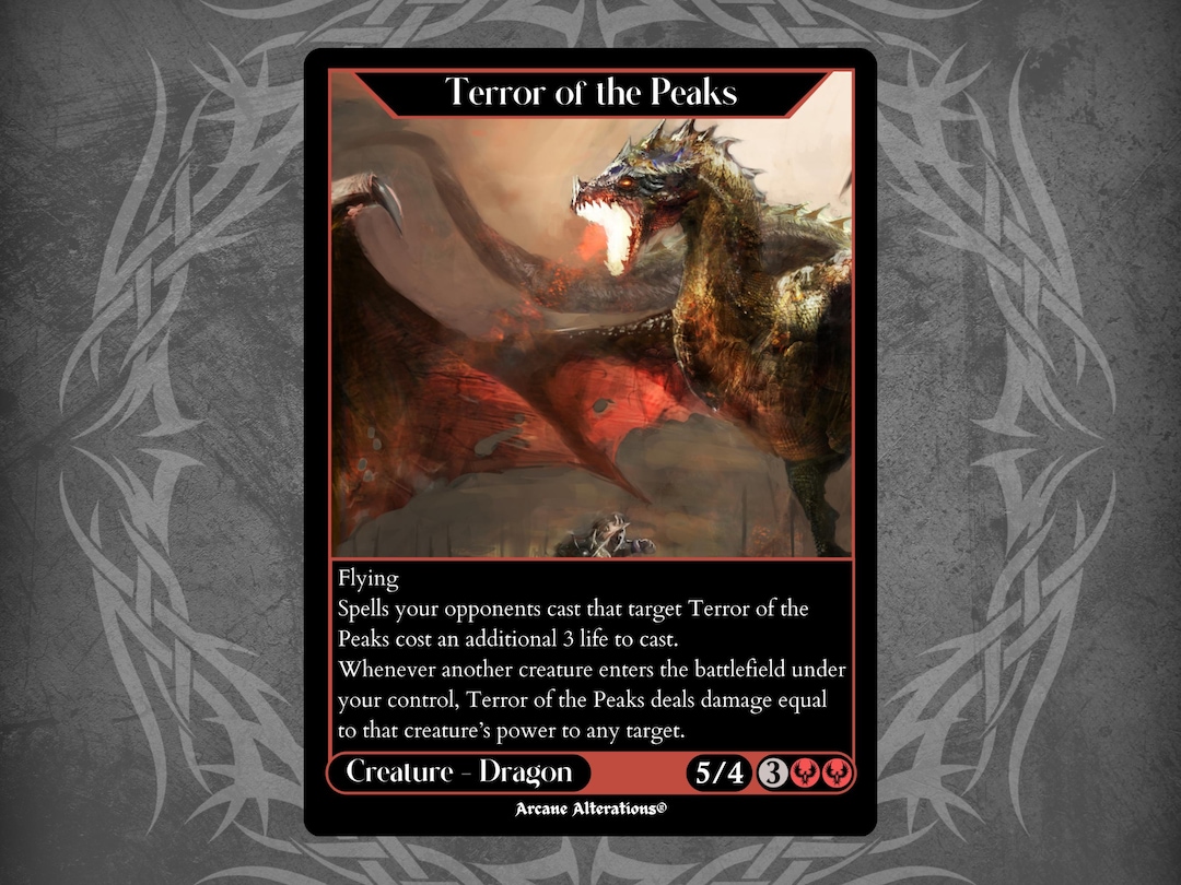 Terror of the Peaks - Full Art Custom Card - Etsy