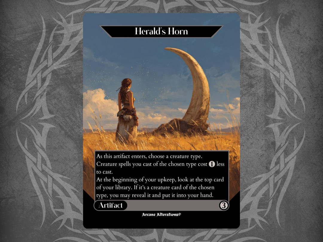 Herald's Horn - Proxy Full Art Custom Card - Etsy