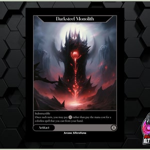 Darksteel Monolith Full Art Custom Card - Etsy