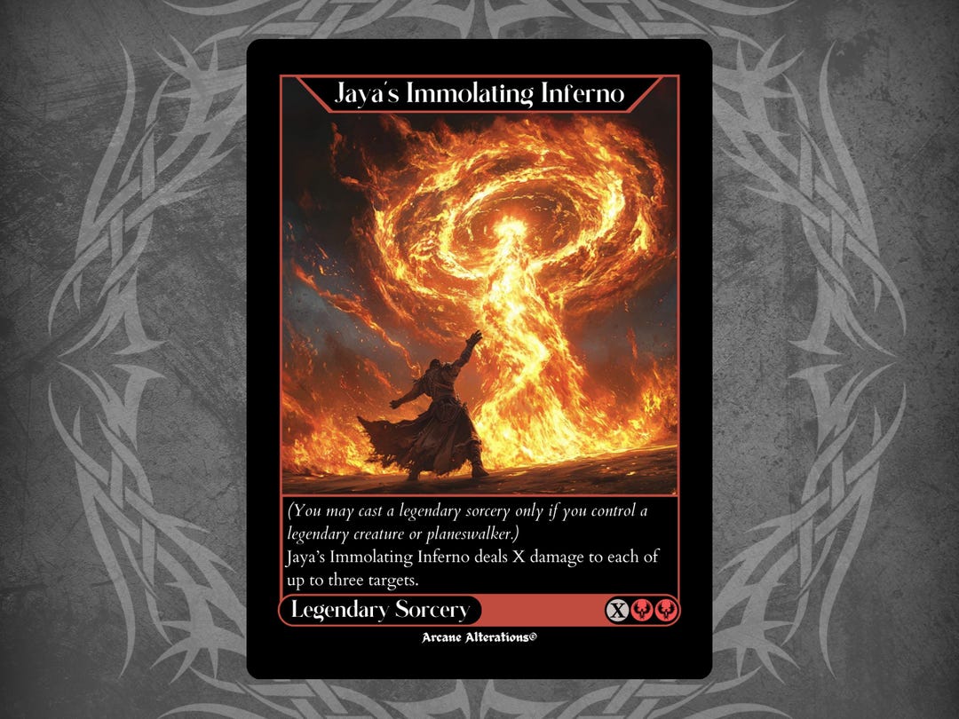 Jaya's Immolating Inferno - Full Art Custom Card - Etsy