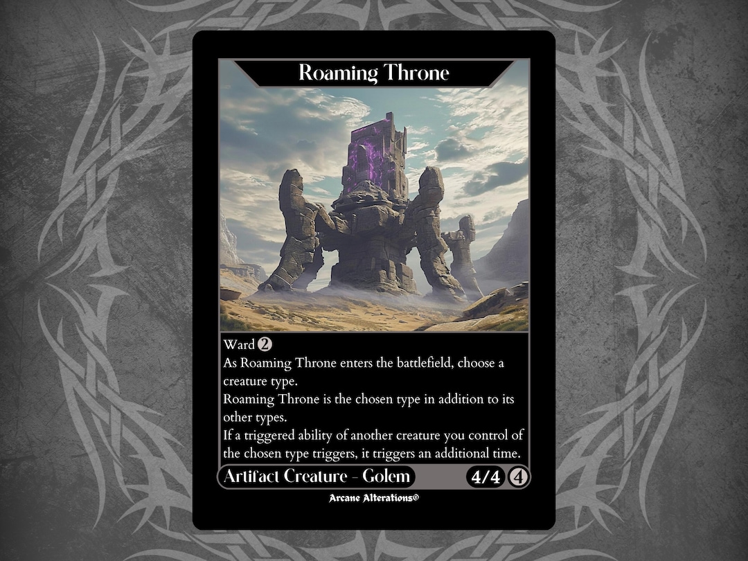 Roaming Throne - Full Art Custom Card - Etsy