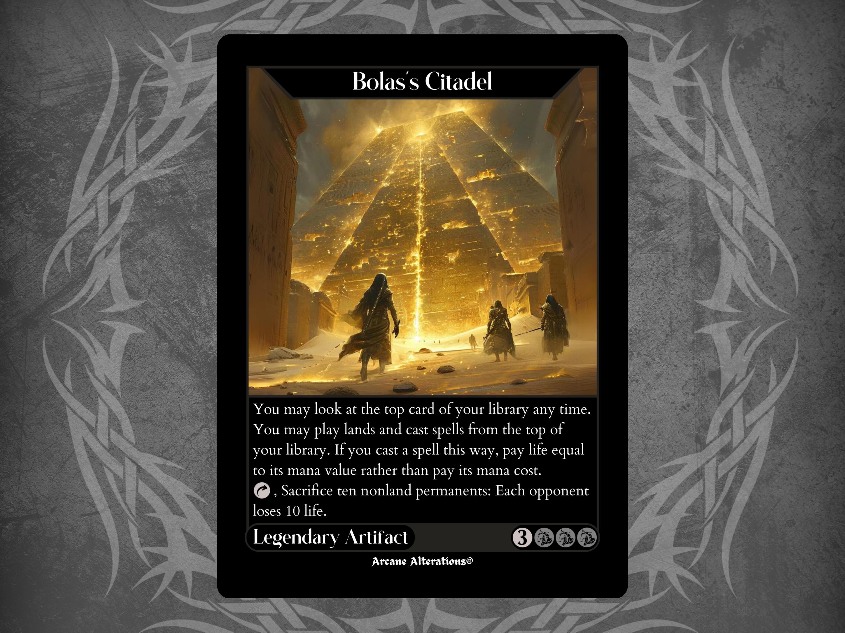 Bolas's Citadel - Full Art Custom Card - Etsy