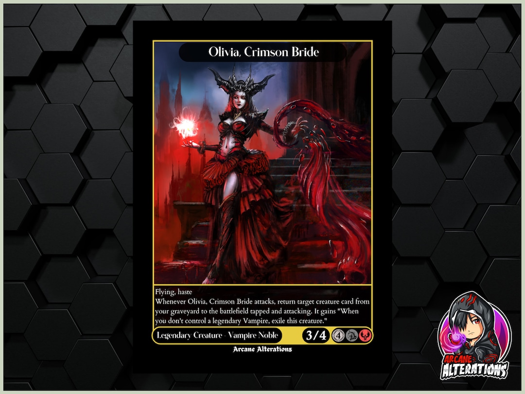 Olivia, Crimson Bride - Full Art Custom Card - Etsy
