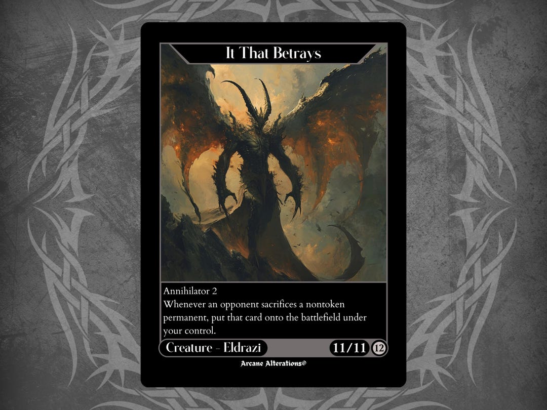 It That Betrays - Full Art Custom Card - Etsy