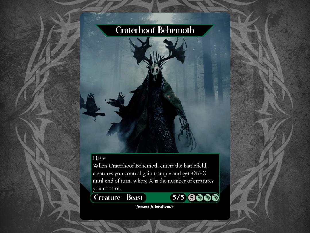 Craterhoof Behemoth - Proxy Full Art Custom Card - Etsy