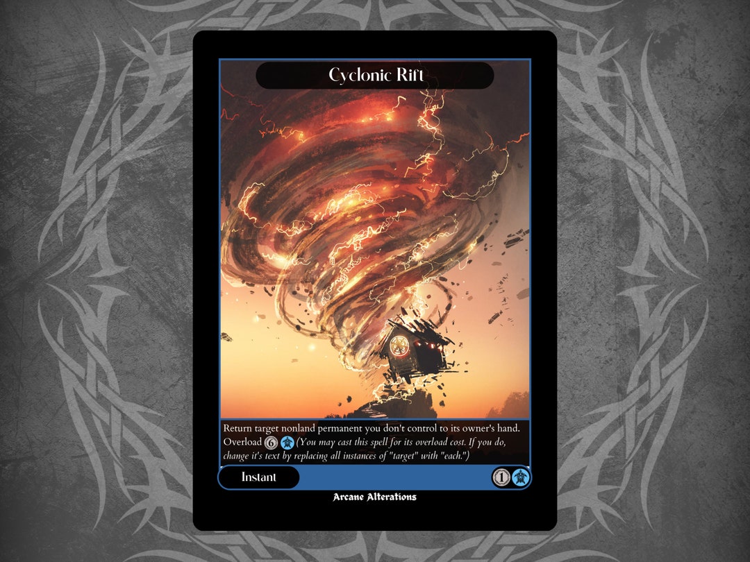 Cyclonic Rift Full Art Custom Card - Etsy