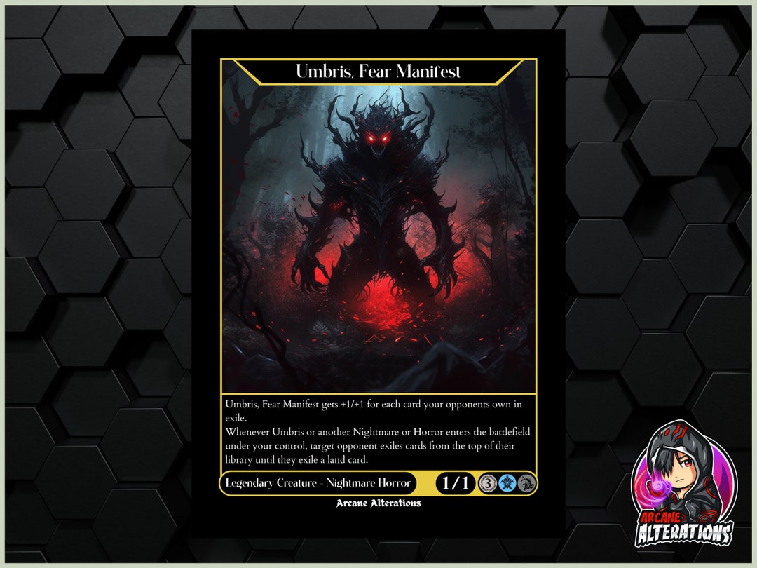 Umbris Fear Manifest Full Art Custom Card - Etsy