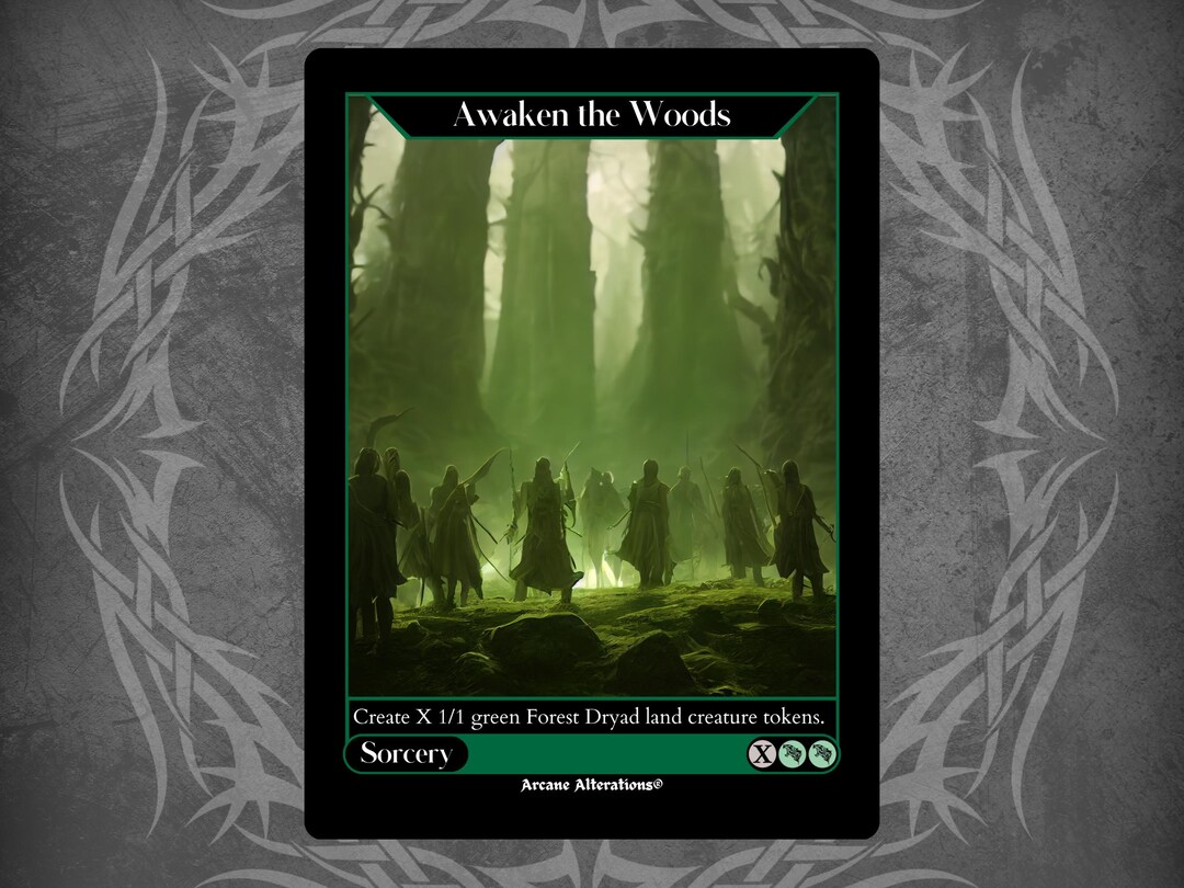 Awaken the Woods - Full Art Custom Card - Etsy