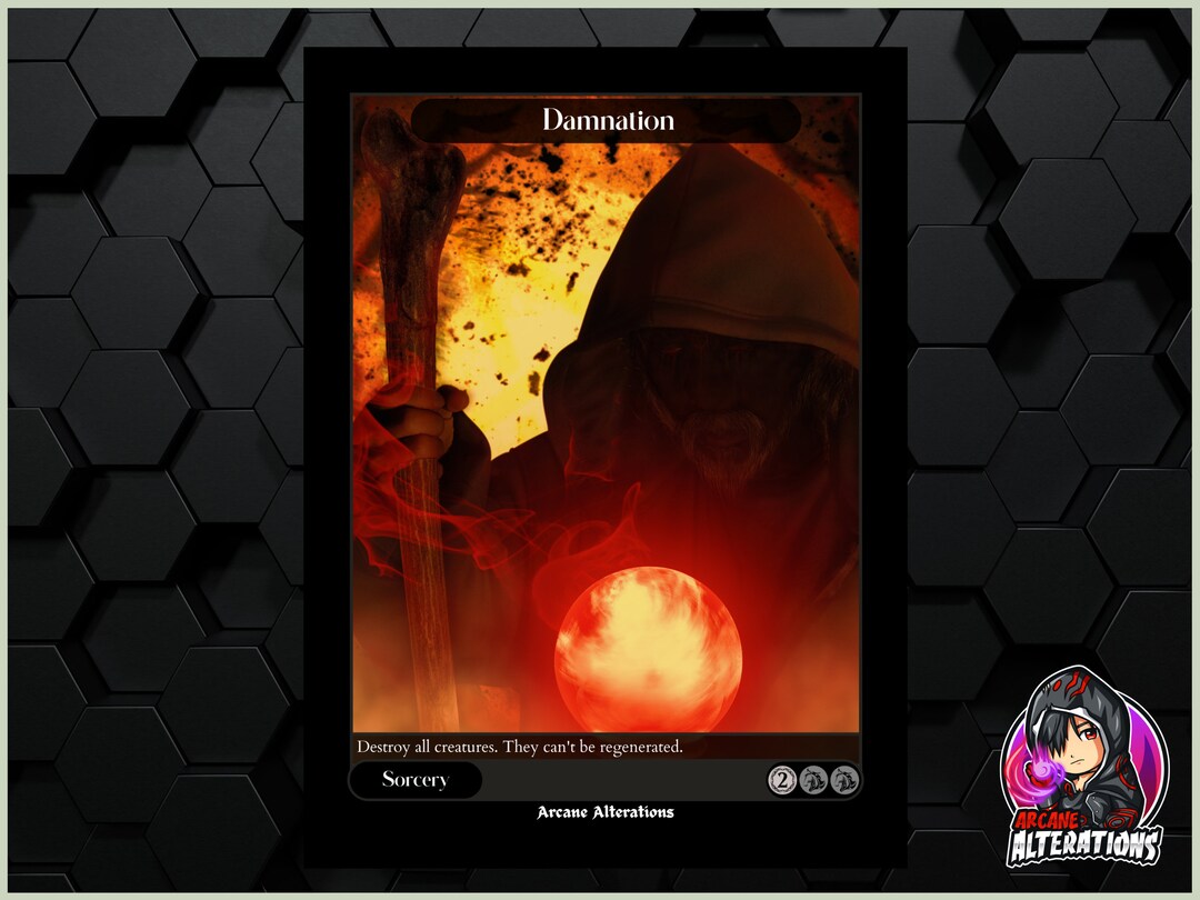Damnation Full Art Custom Card - Etsy