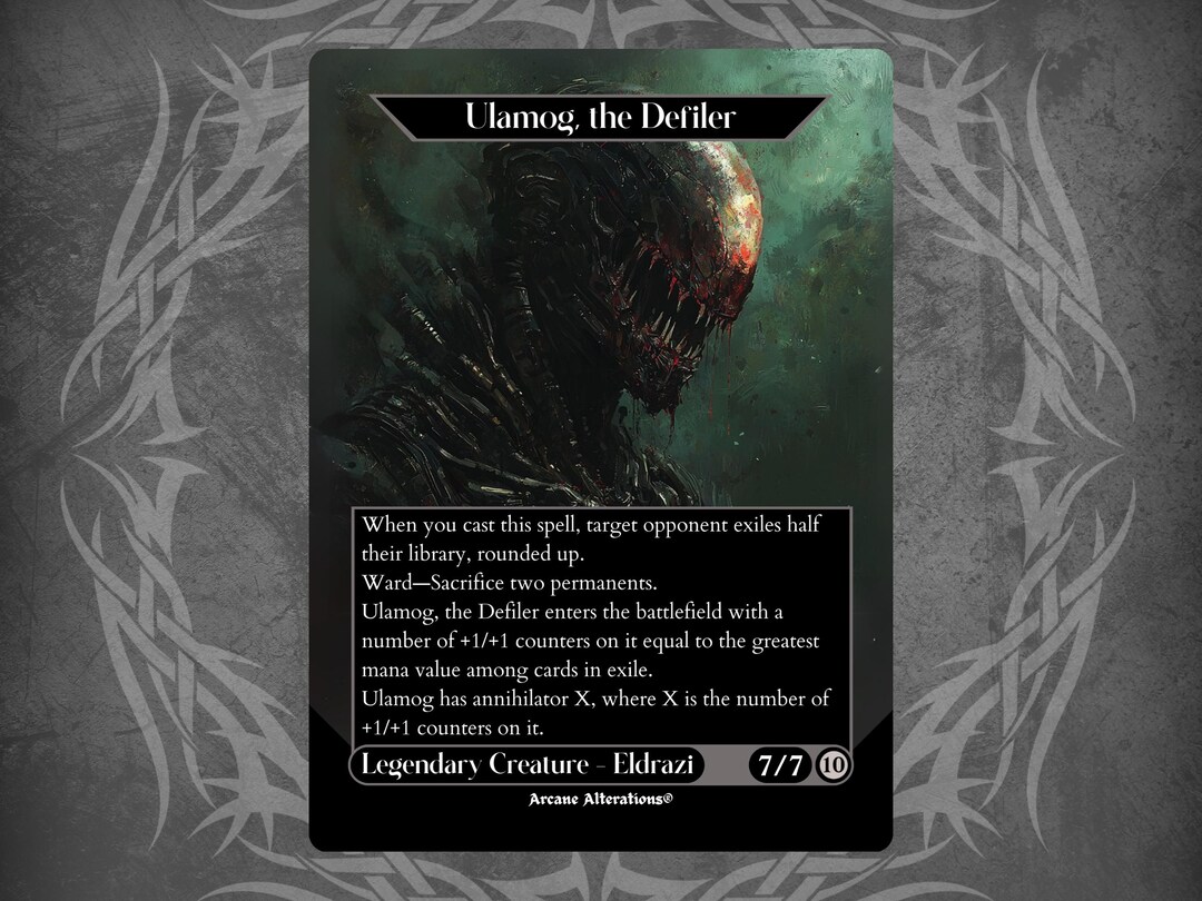 Ulamog, the Defiler - Proxy Full Art Custom Card - Etsy