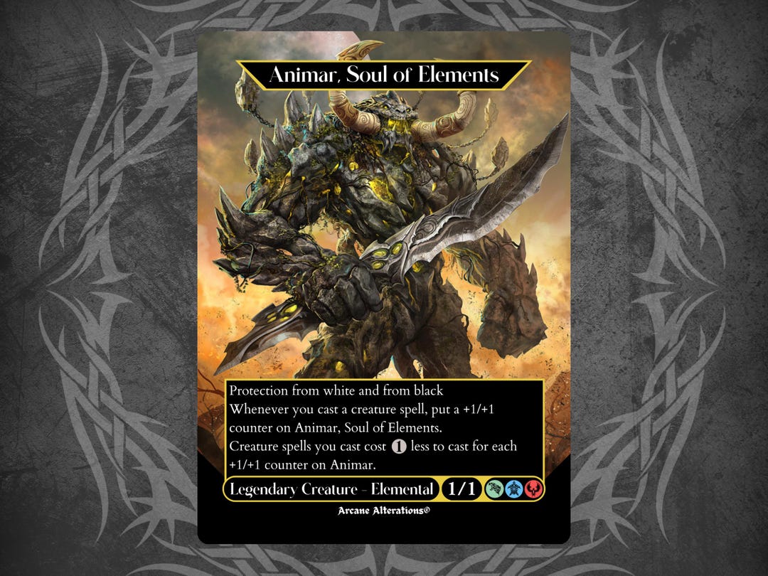 Animar, Soul of Elements - Proxy Full Art Custom Card - Etsy