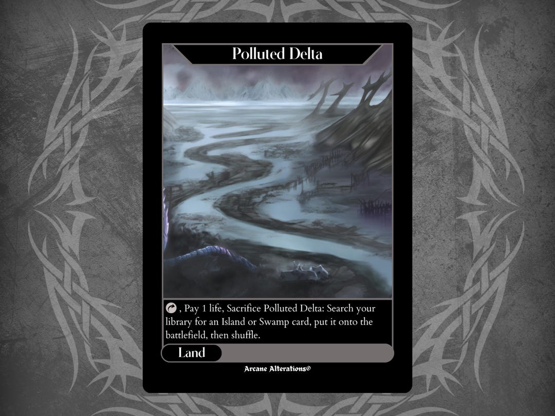 Polluted Delta - Full Art Custom Card - Etsy