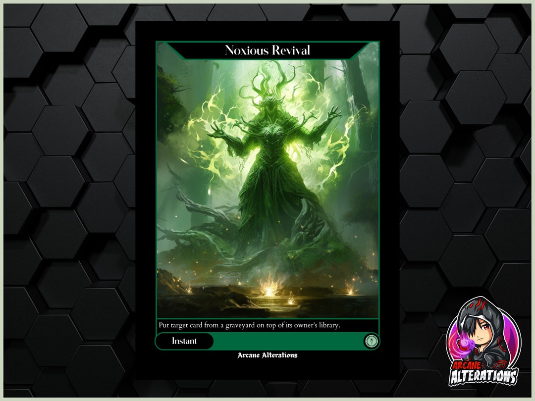 Noxious Revival Full Art Custom Card Etsy