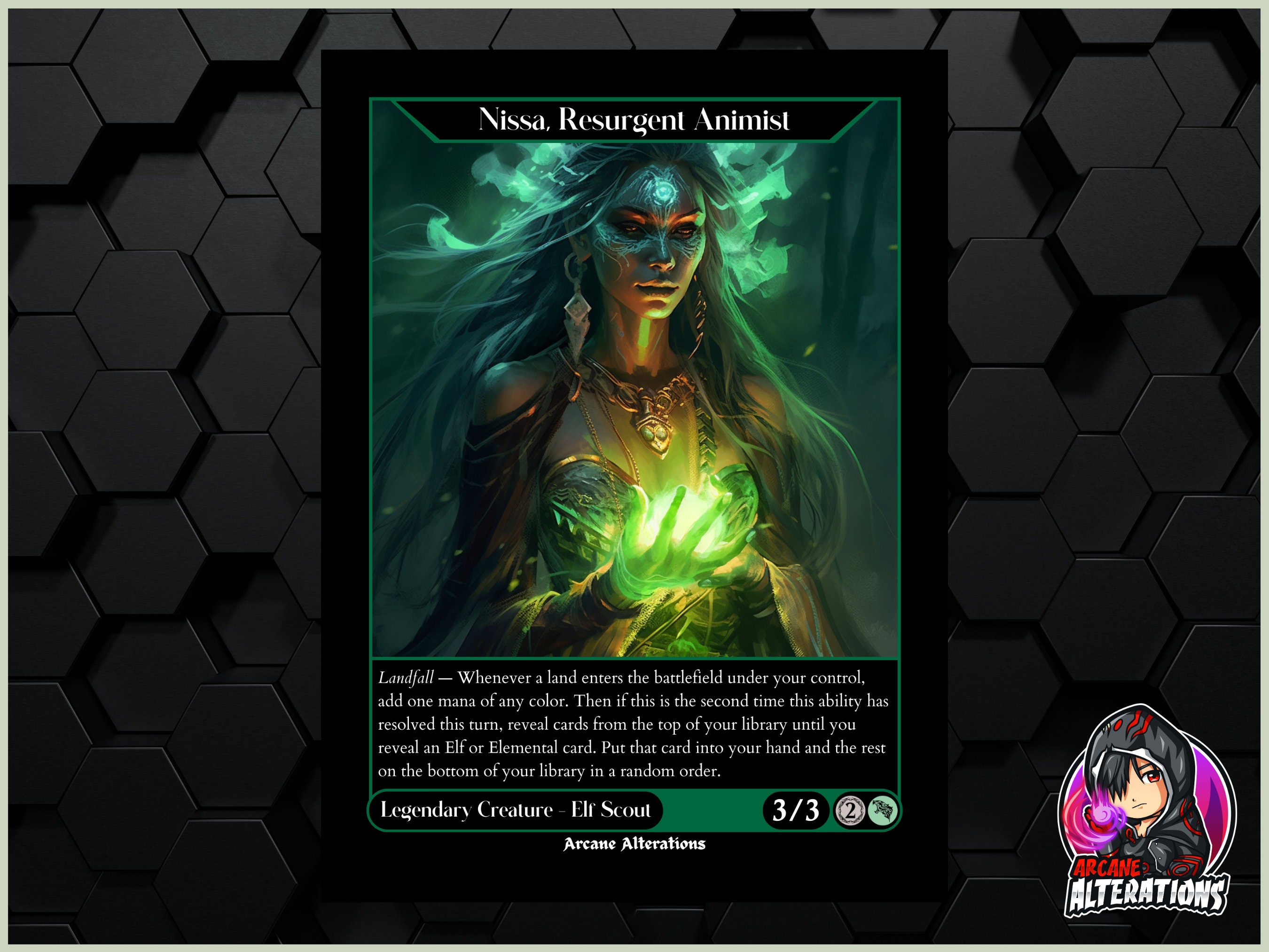 Nissa, Resurgent Animist Full Art Custom Card - Etsy