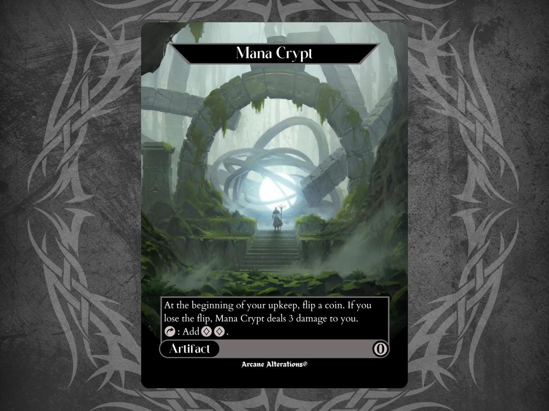 Mana Crypt - Proxy Full Art Custom Card - Etsy