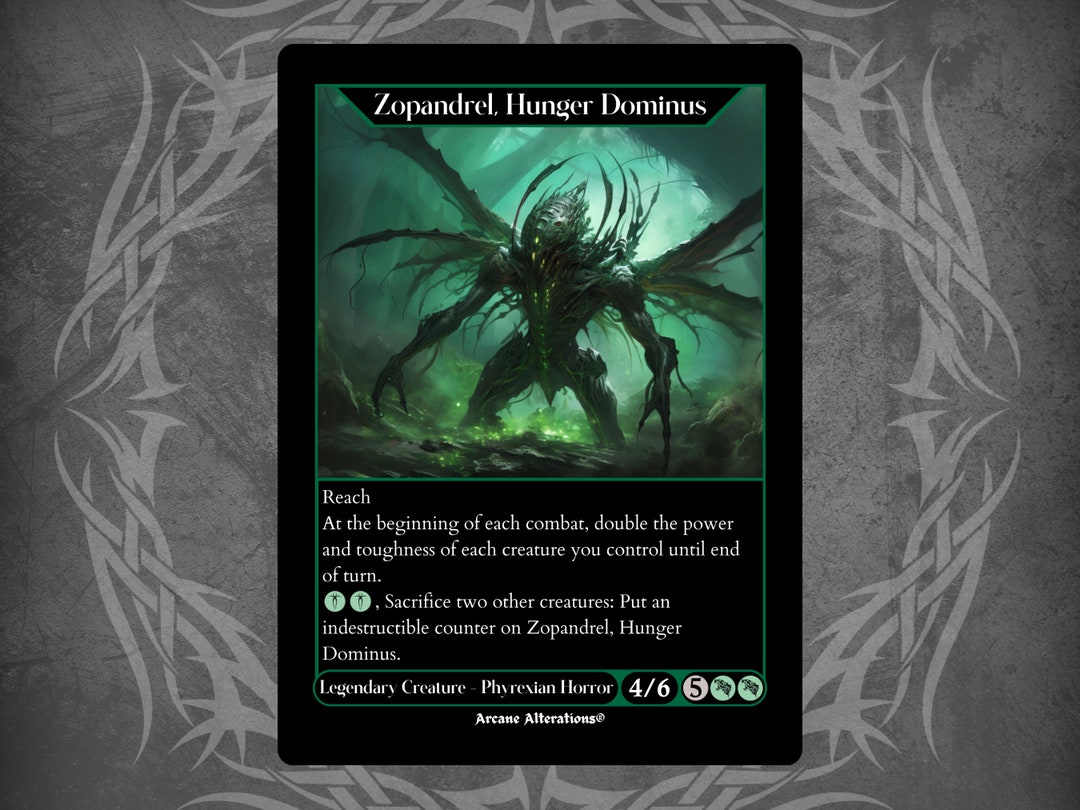 Zopandrel, Hunger Dominus - Full Art Custom Card - Etsy