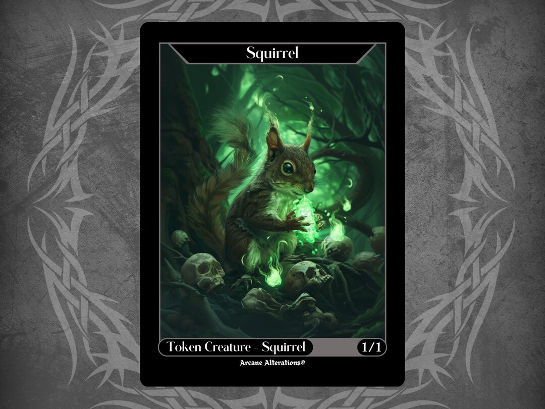 Squirrel Token - Full Art Custom Card - Etsy