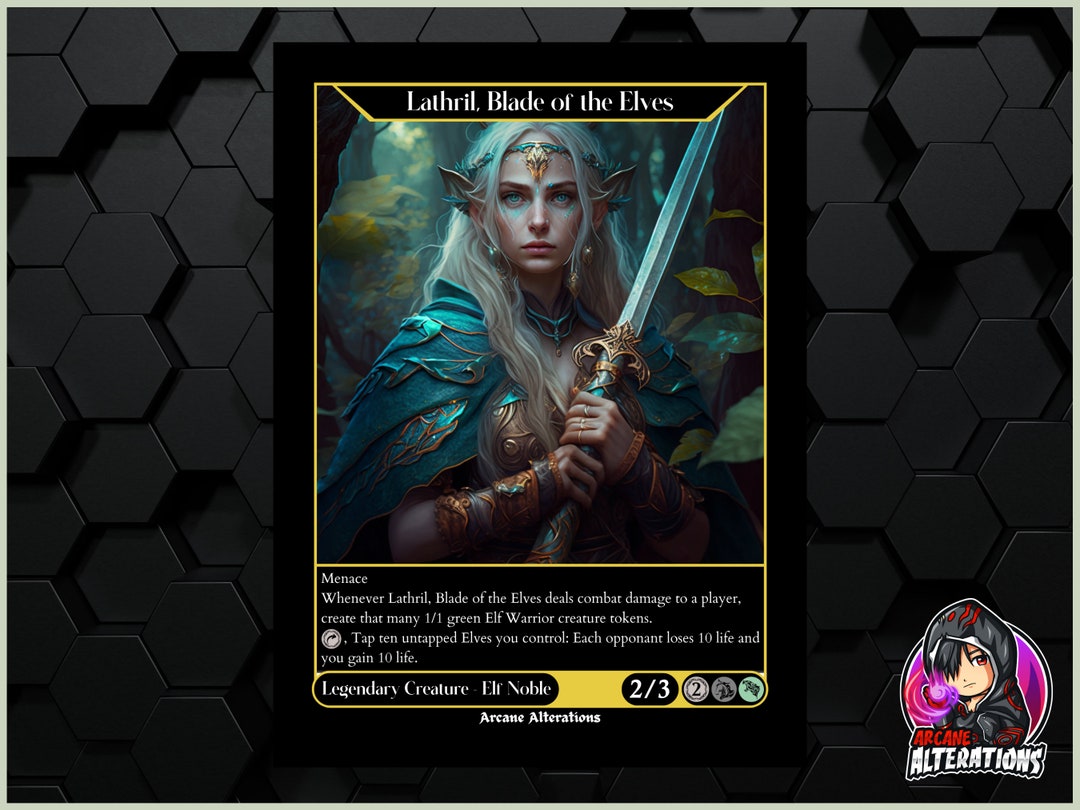 Lathril, Blade of the Elves - Full Art Custom Card - Etsy