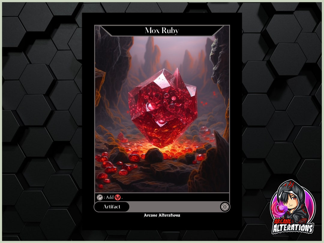 Mox Ruby - Full Art Custom Card - Etsy