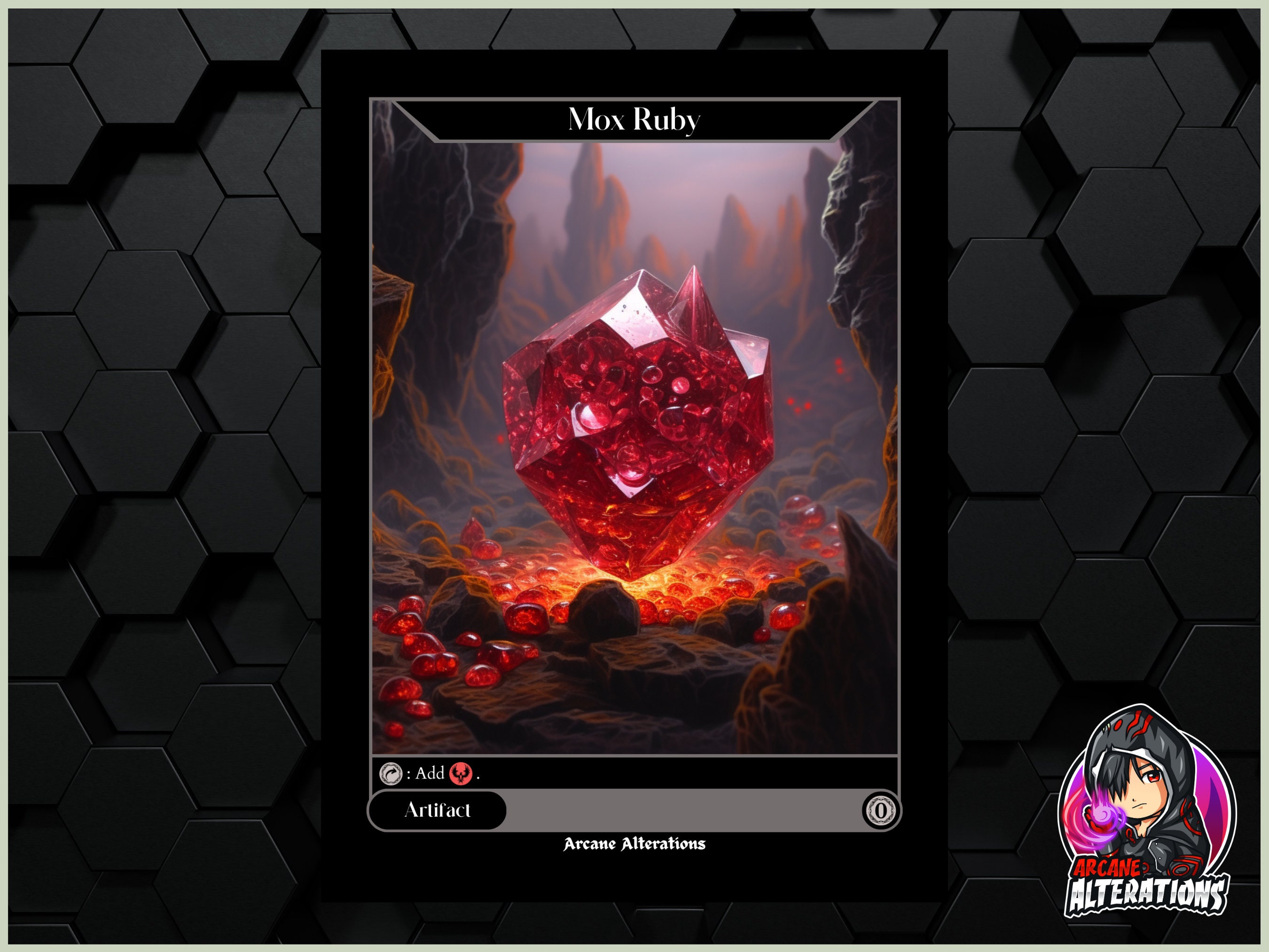 Mox Ruby Full Art Custom Card - Etsy