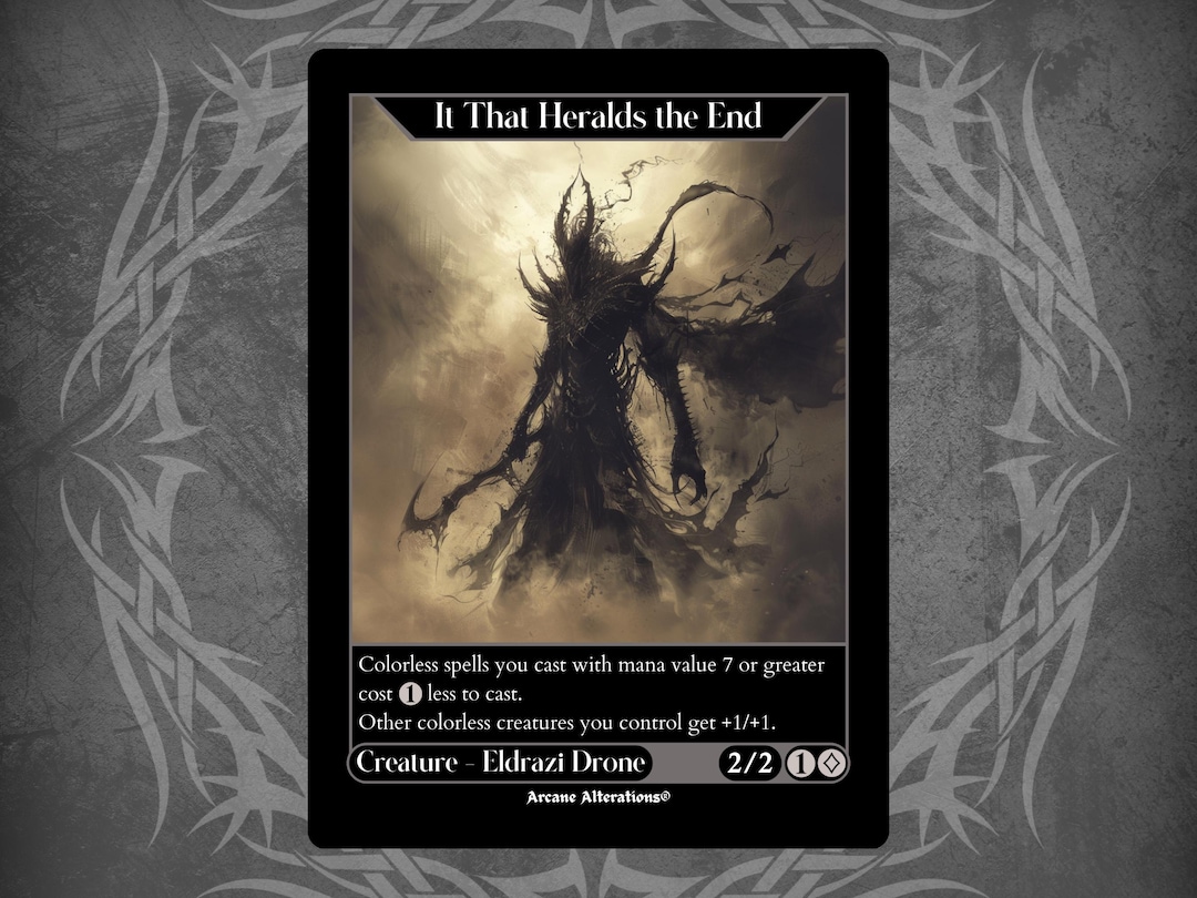 It That Heralds the End - Full Art Custom Card - Etsy