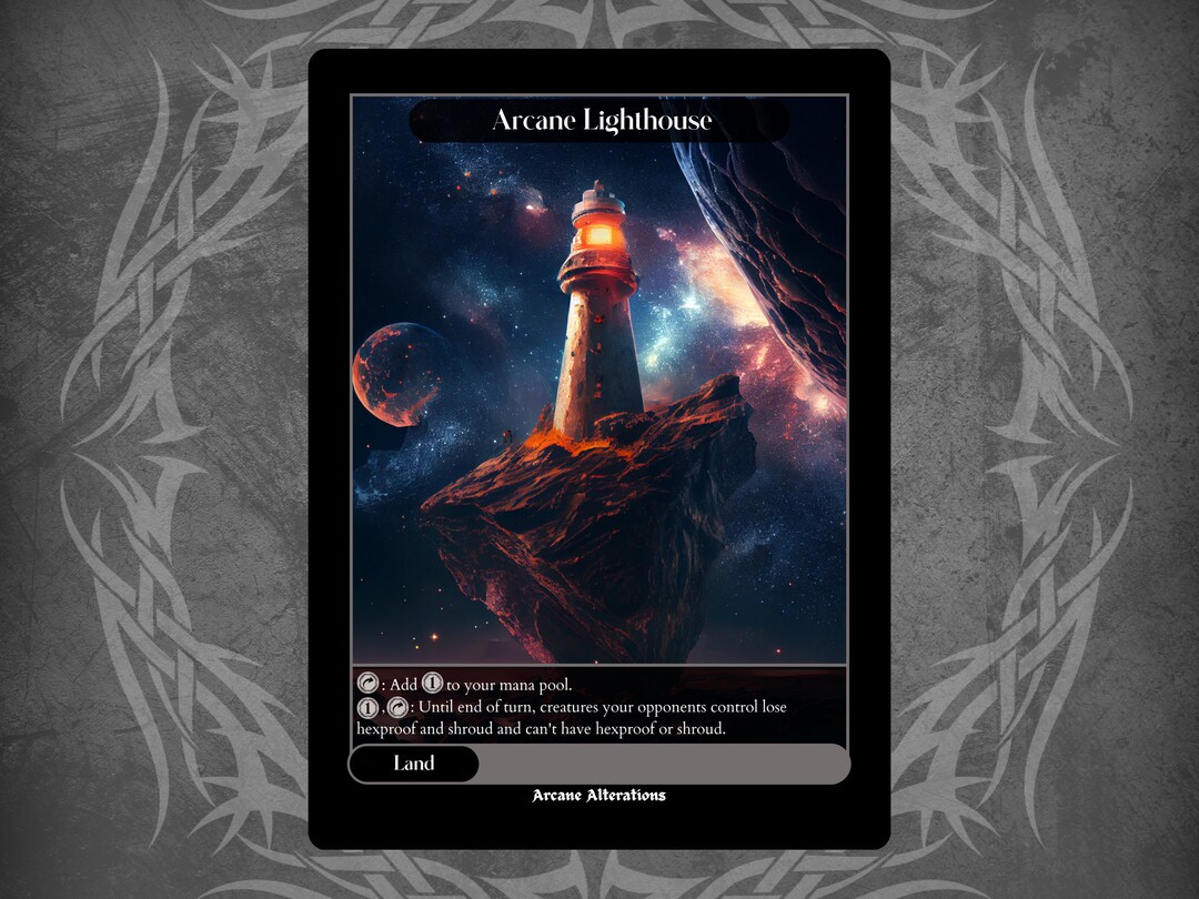 Arcane Lighthouse Full Art Custom Card - Etsy UK