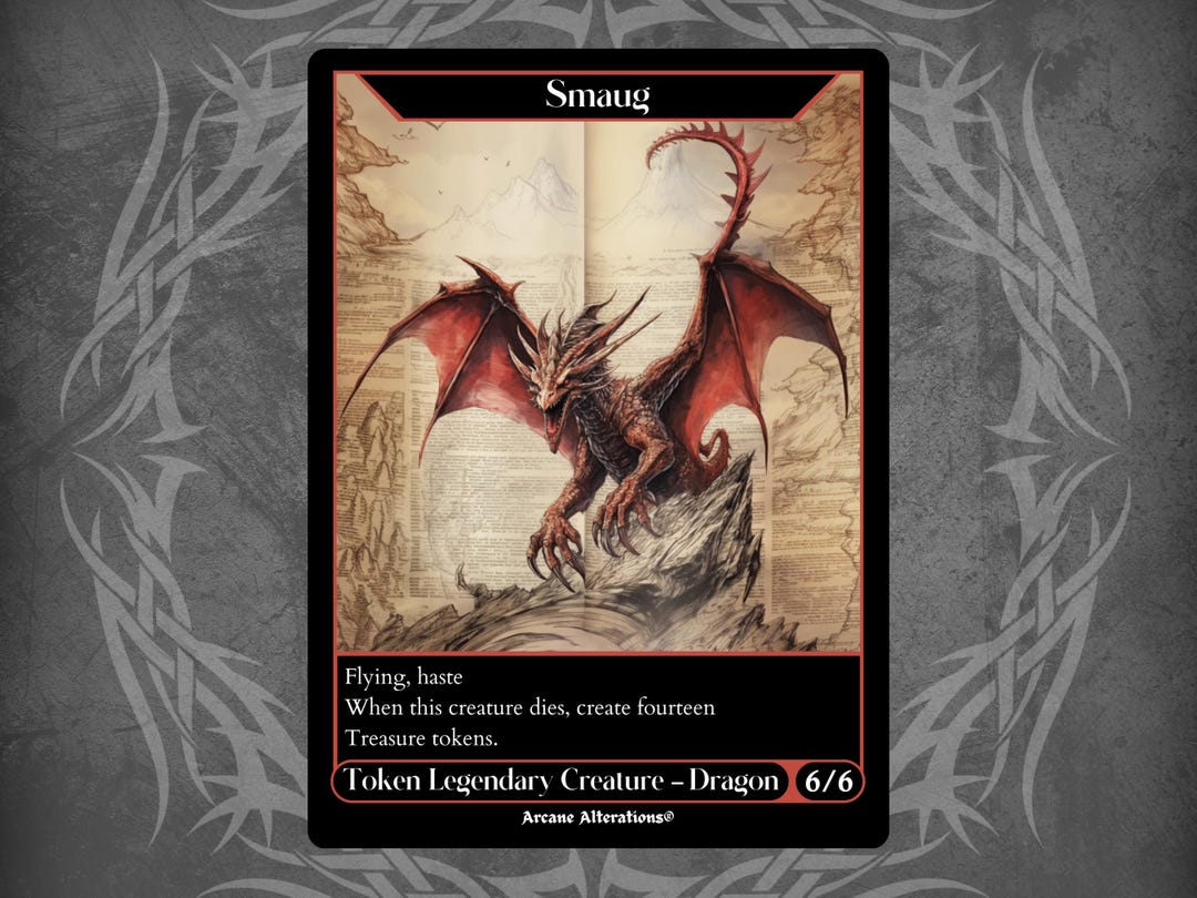 Smaug Token - Full Art Custom Card - Etsy