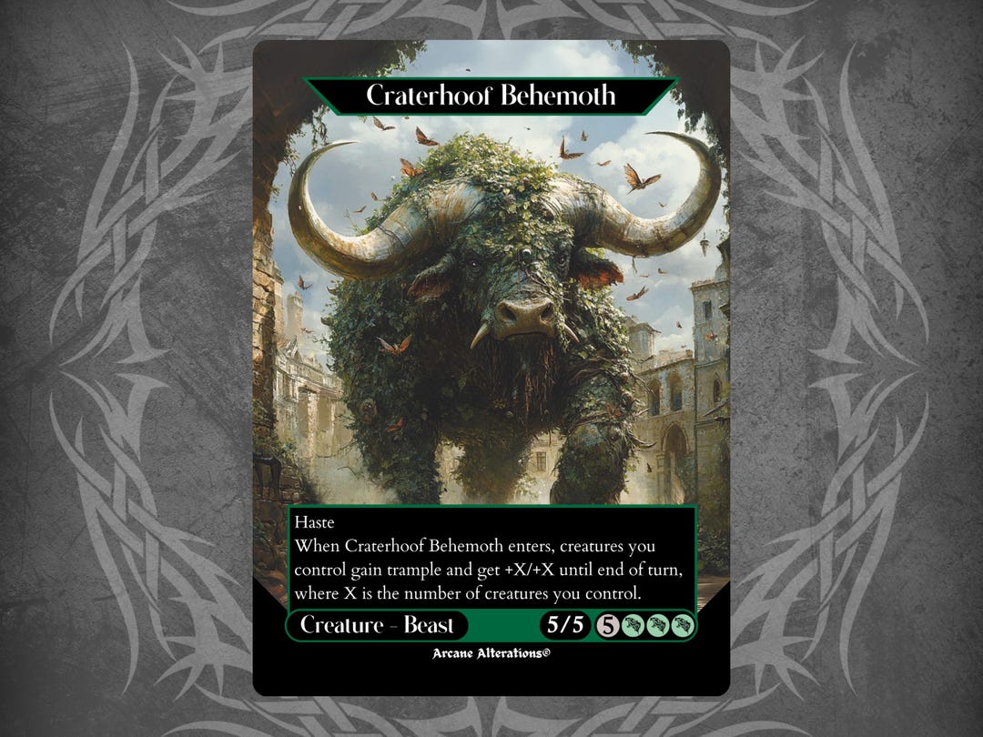 Craterhoof Behemoth - Proxy Full Art Custom Card - Etsy