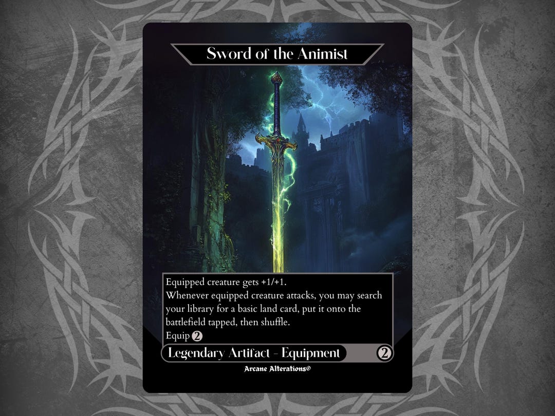 Sword of the Animist - Proxy Full Art Custom Card - Etsy