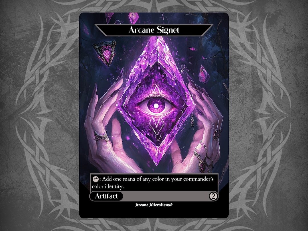 Arcane Signet - Proxy Full Art Custom Card - Etsy
