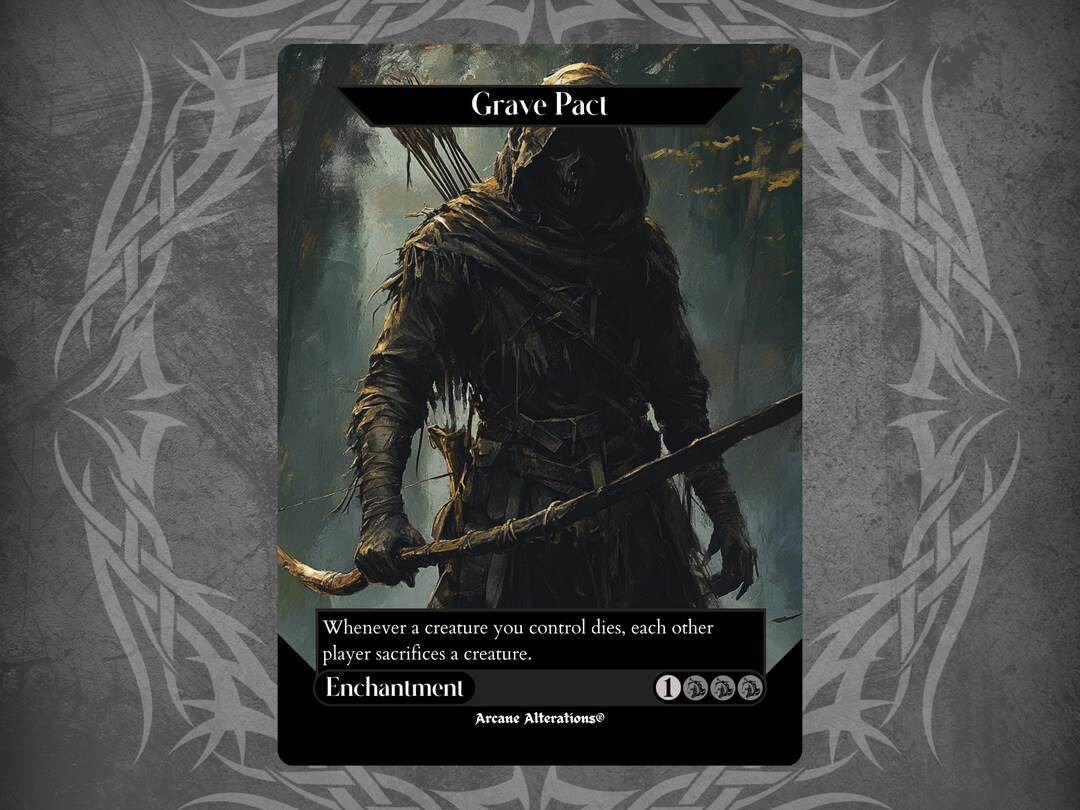 Grave Pact - Proxy Full Art Custom Card - Etsy