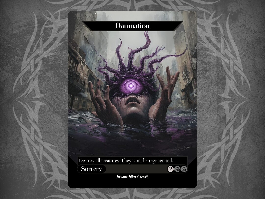 Damnation - Proxy Full Art Custom Card - Etsy