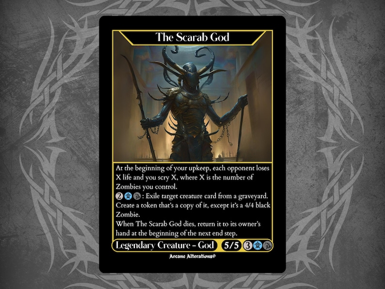The Scarab God - Full Art Custom Card - Etsy