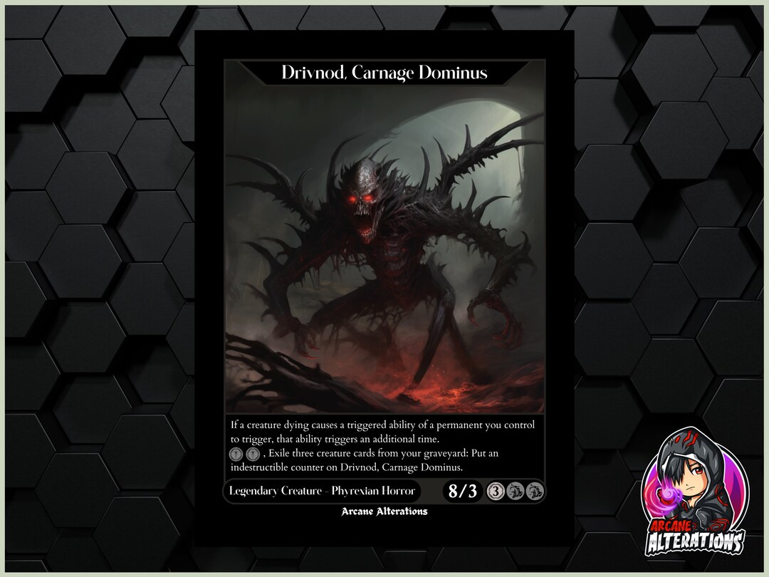 Drivnod, Carnage Dominus - Full Art Custom Card - Etsy