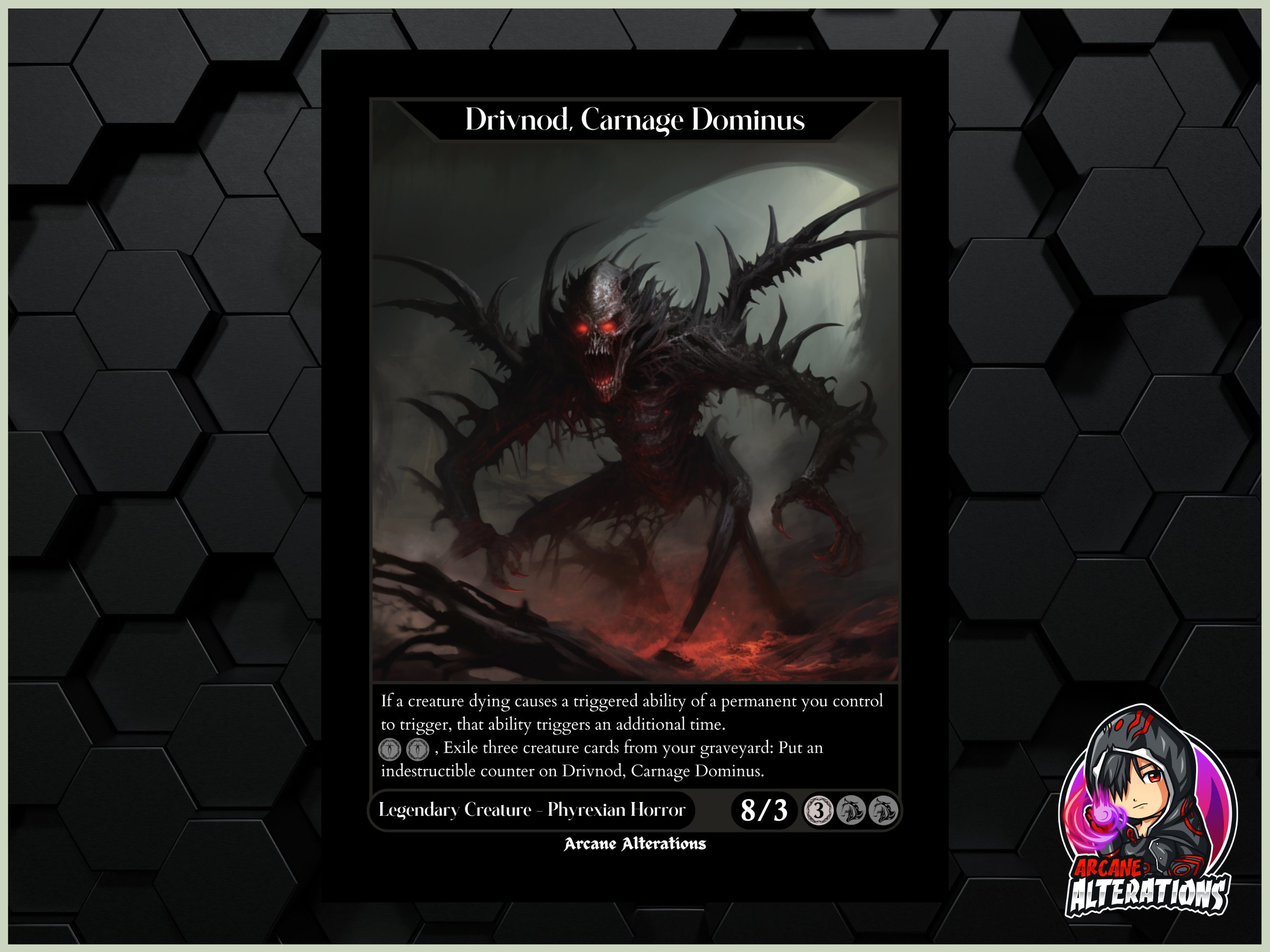 Drivnod Carnage Dominus Full Art Custom Card - Etsy