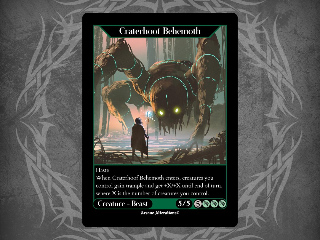 Craterhoof Behemoth - Full Art Custom Card - Etsy