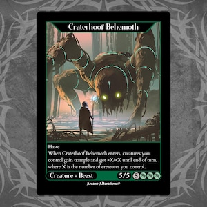 Craterhoof Behemoth - Full Art Custom Card - Etsy