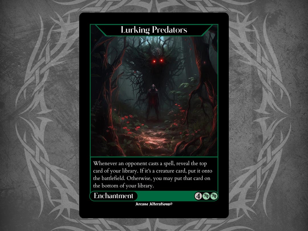 Lurking Predators - Full Art Custom Card - Etsy