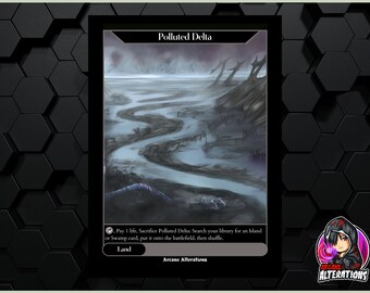 Polluted Delta MTG Custom Cards, Commander Alternate Art Magic MTG ...