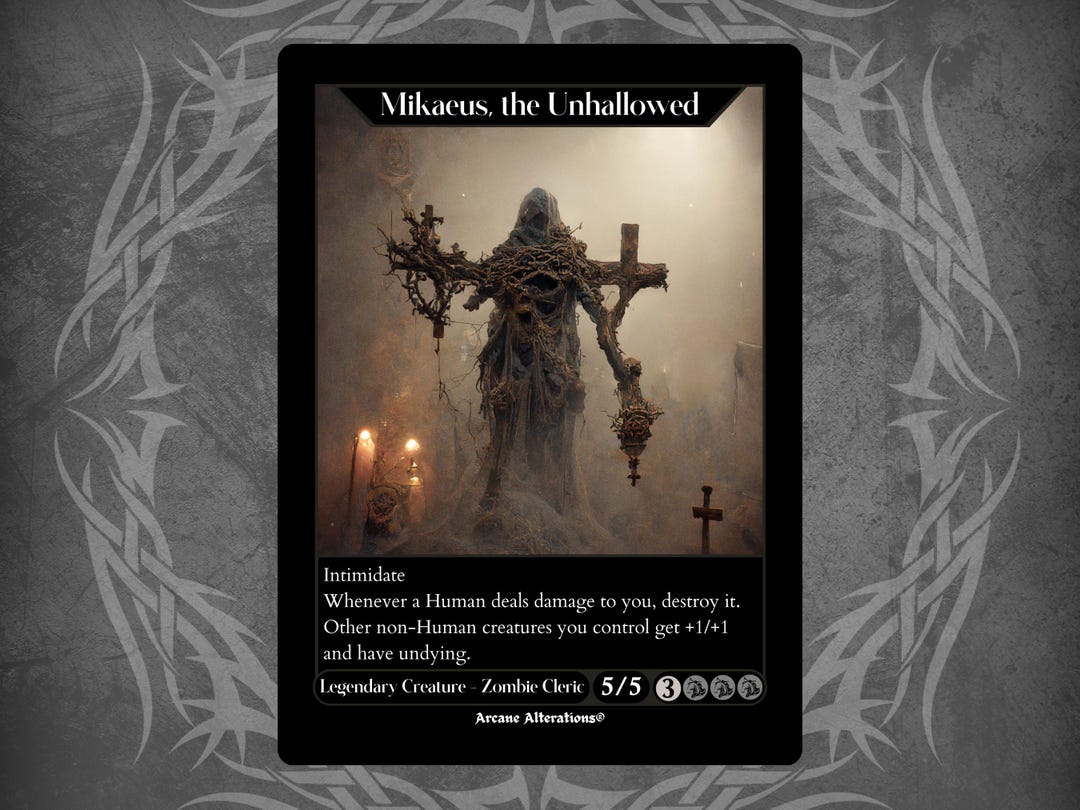 Mikaeus, the Unhallowed - Full Art Custom Card - Etsy