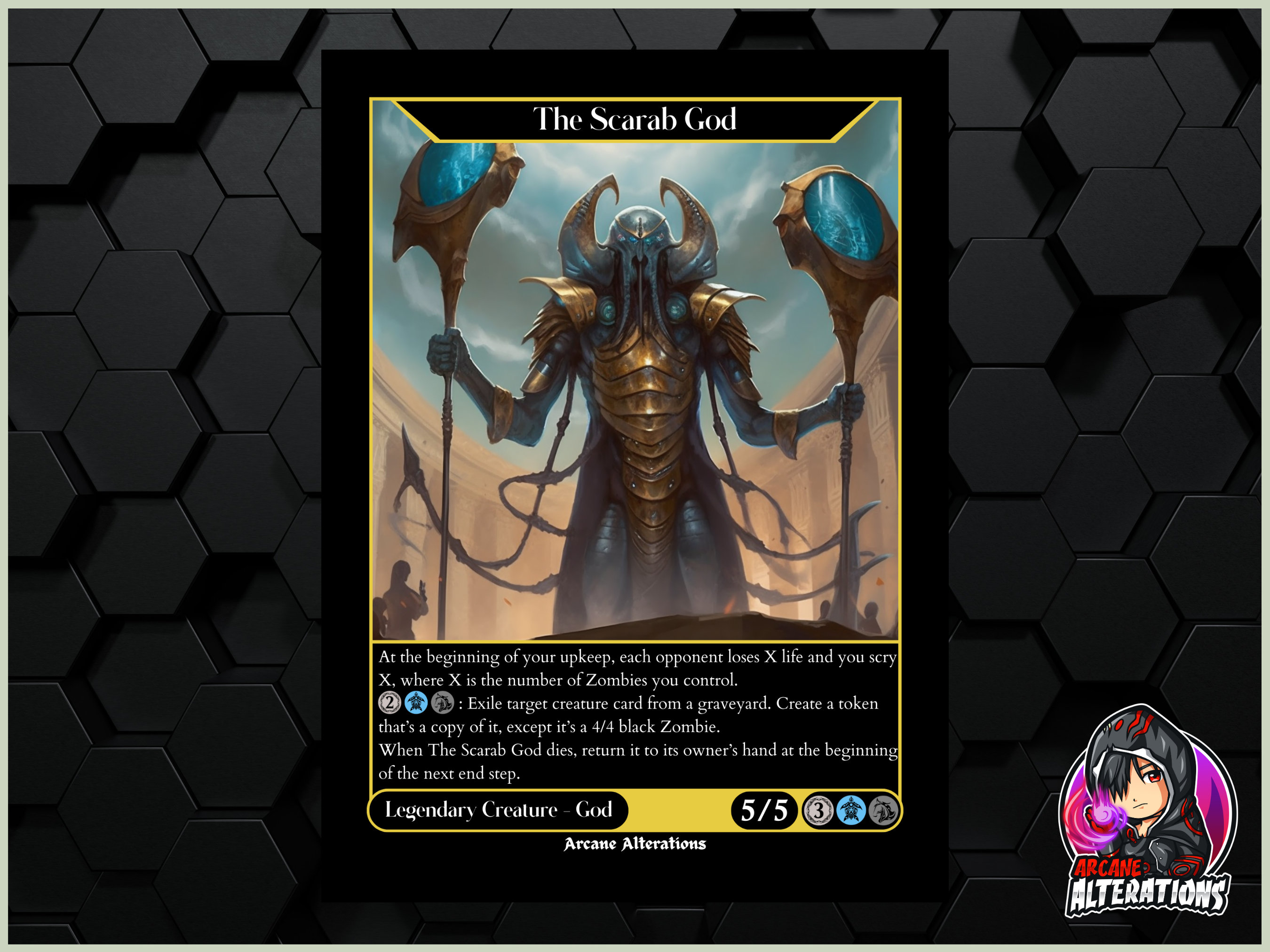 The Scarab God Full Art Custom Card - Etsy