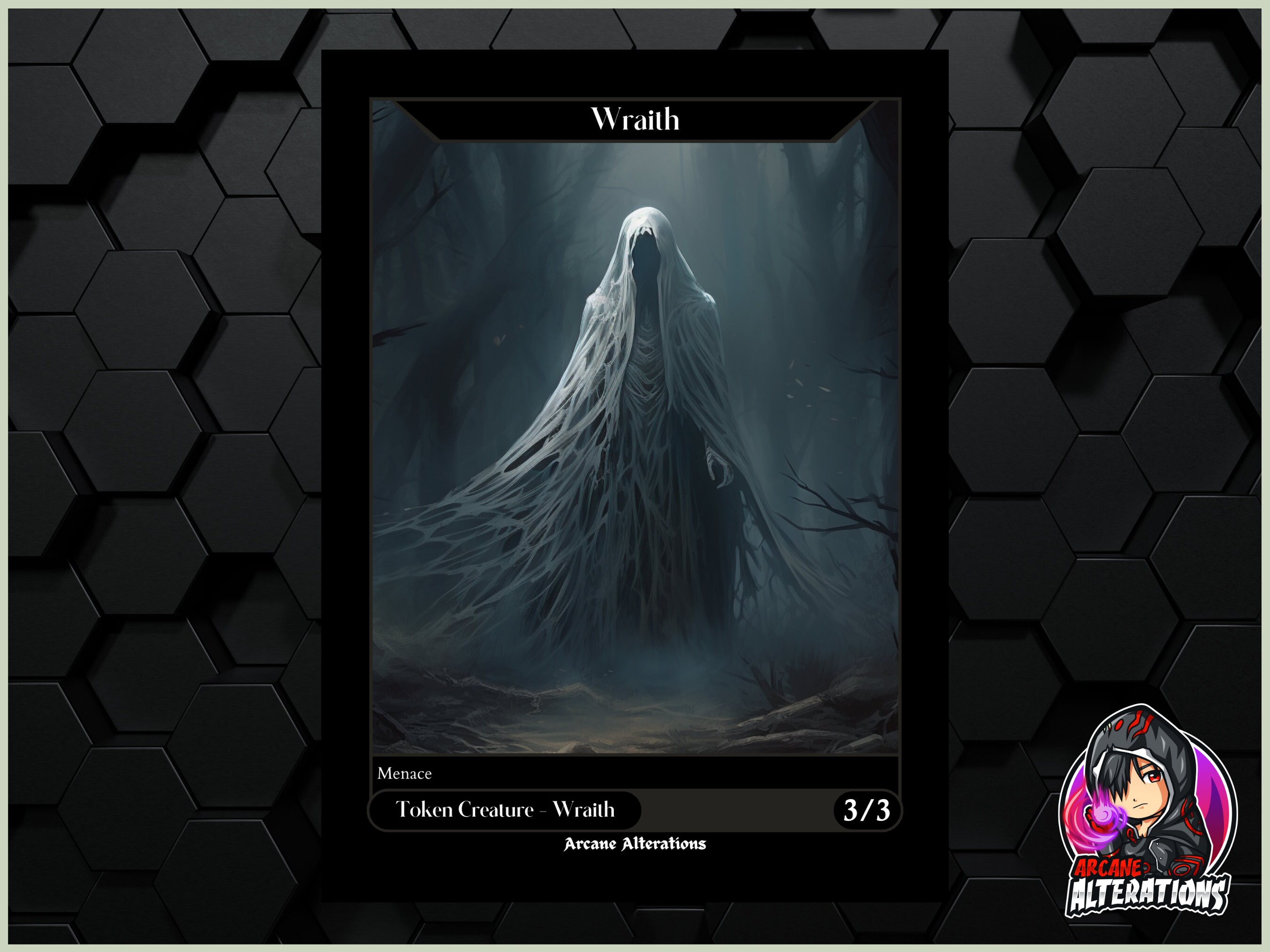 Wraith Token Full Art Custom Card - Etsy