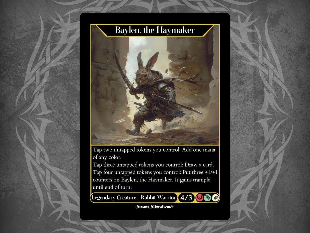 Baylen, the Haymaker - Full Art Custom Card - Etsy