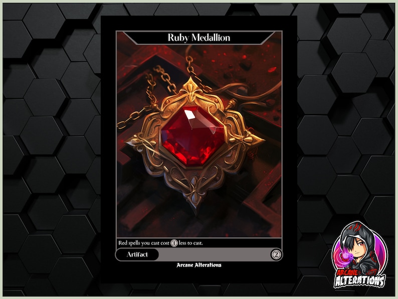 Ruby Medallion Full Art Custom Card - Etsy