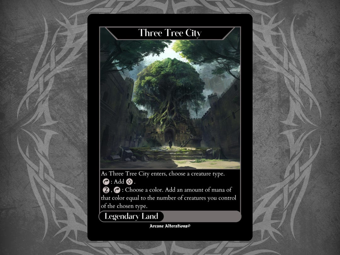 Three Tree City - Full Art Custom Card - Etsy