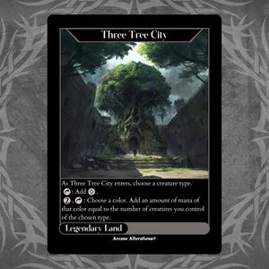 Three Tree City - Full Art Custom Card - Etsy